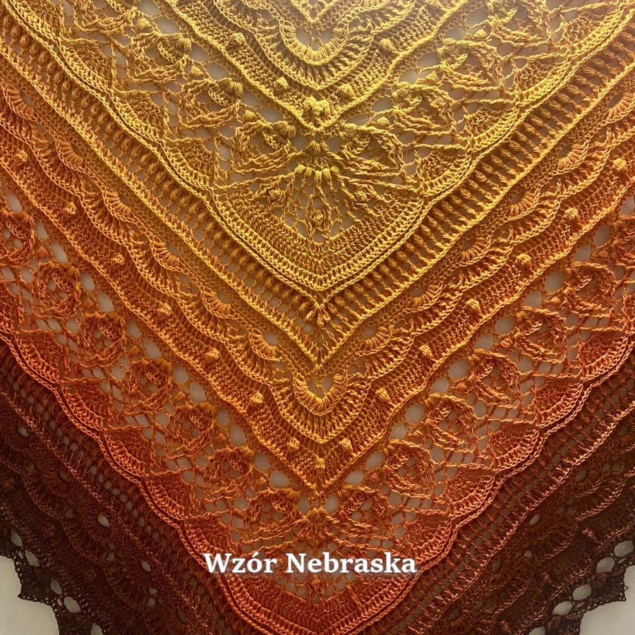 Wzór Na Chustę Nebraska Chusta Na Szydełko Schemat Sowikoj